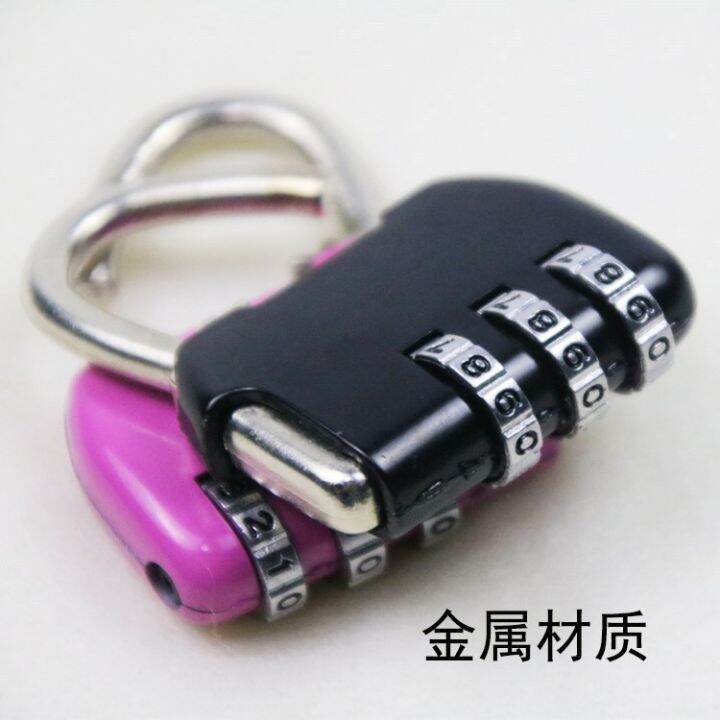 Travel Anti-theft Backpack Padlock 3 Digit Resettable Combination ...