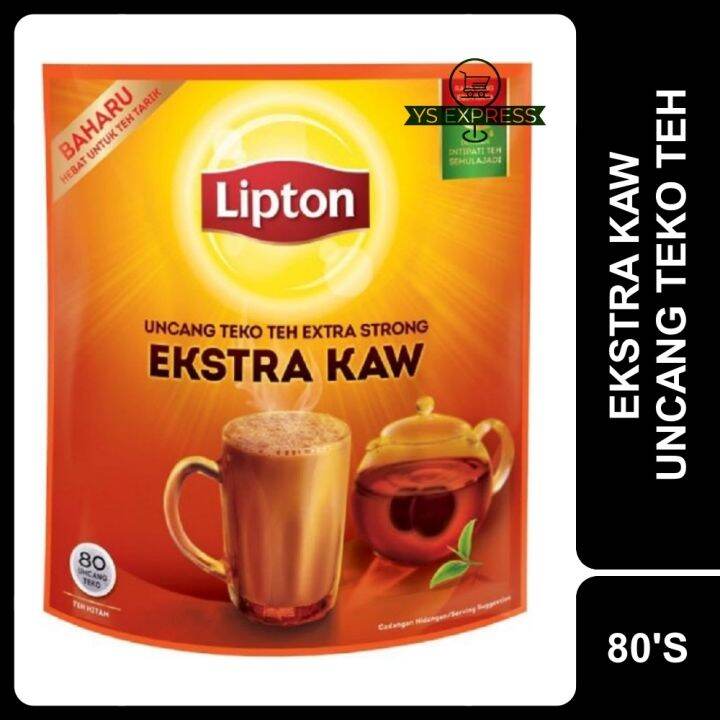 LIPTON Extra Kaw Uncang Teko Teh - Extra Strong 80'S | Lazada