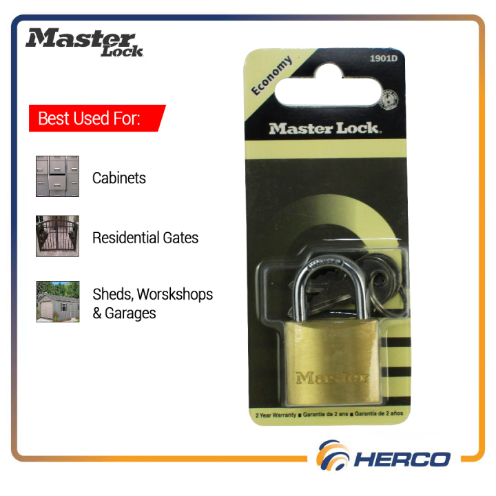 Master Lock 1901D Eco Brass Padlock 30MM | Lazada PH
