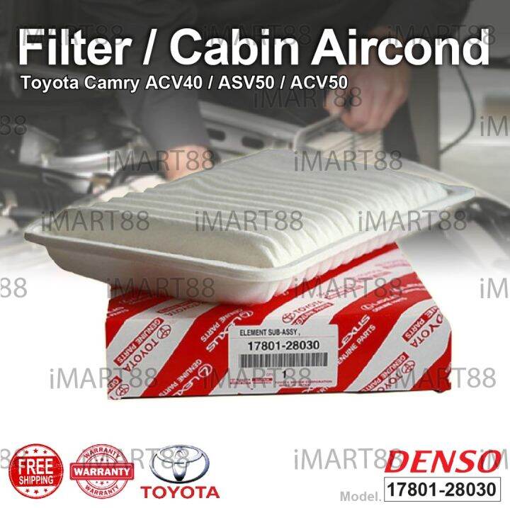 Original Toyota Element Air Filter Camry ACV 40 ACV50 ASV50 17801-28030 2.0 2.4 2006 2017 ...