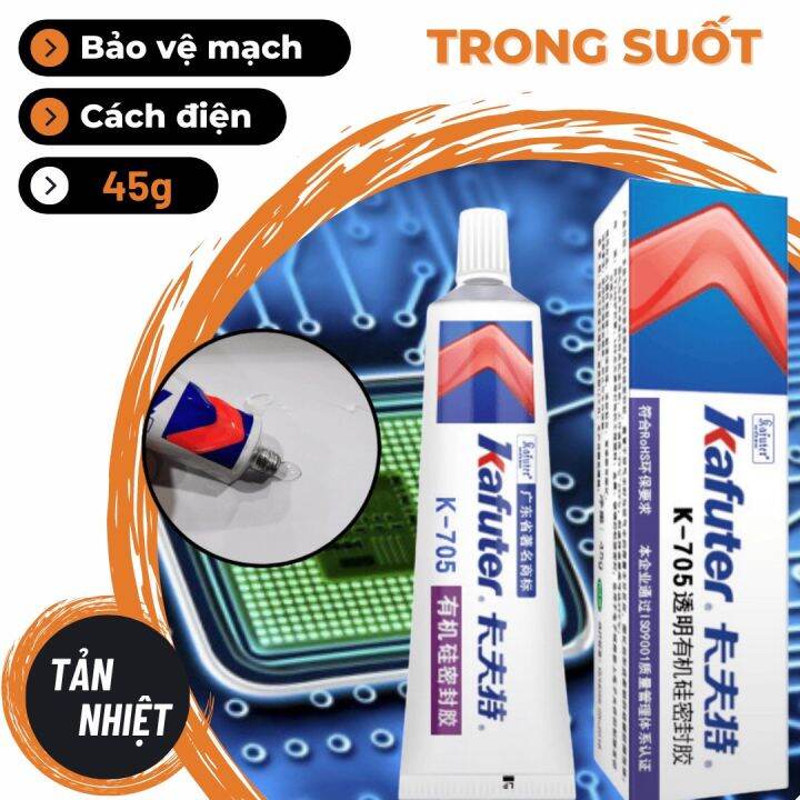 Keo Tản Nhiệt Kafuter K-705 Trong Suốt ,Keo Silicone Đổ Mạch 45g | Lazada.vn