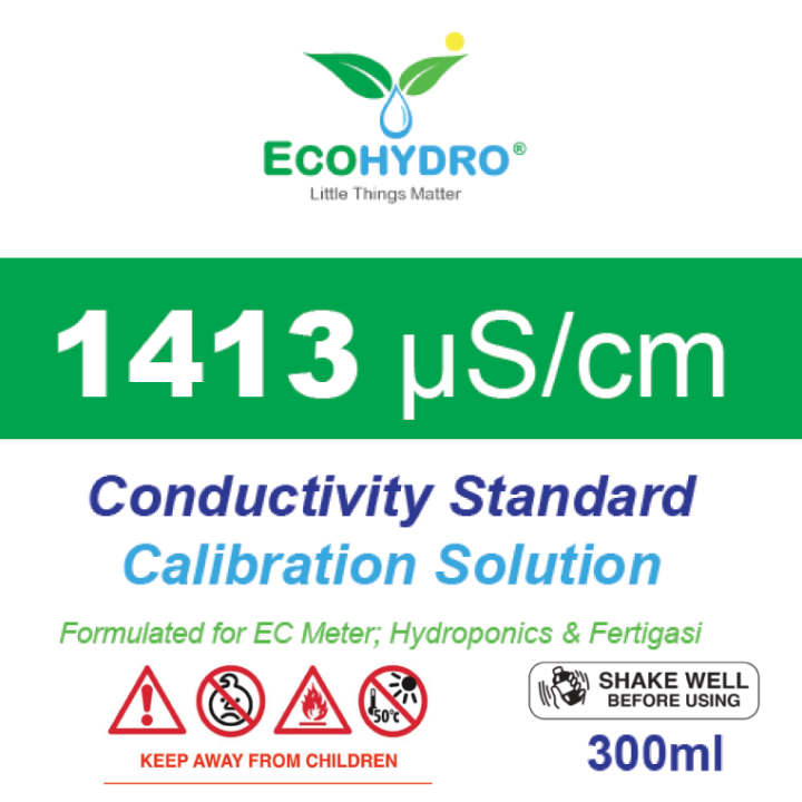 Conductivity Standard 1413 μS/cm (25°C) Calibration Solution EC Meter Water Electrical ...
