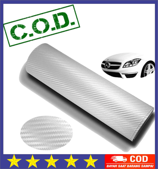 Sticker Karbon serat ukuran 45cm x 1 Meter multifungsi Anti noda dan ...