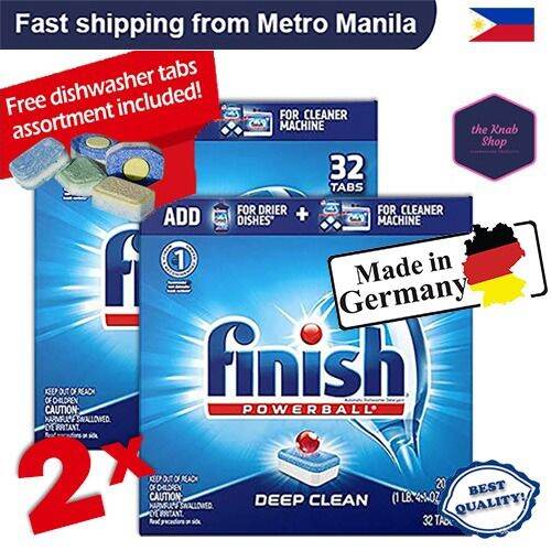 2xFinish Powerball classic -64(2x32) tabs-Made in Germany! Dishwashing ...