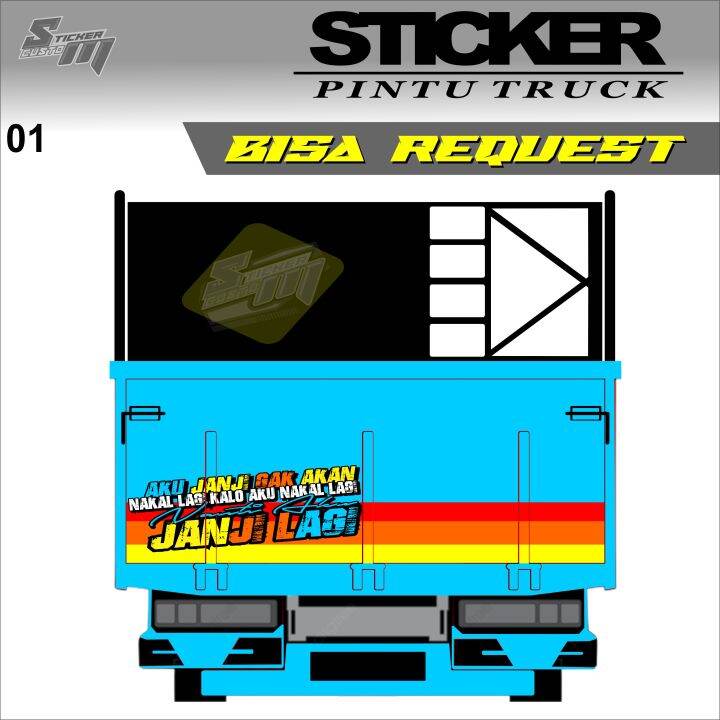 STICKER PINTU BELAKANG TRUCK (BISA CUSTOM) SP 01 | Lazada Indonesia
