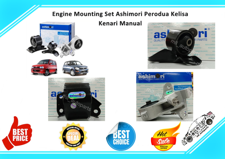 Engine Mounting Set Ashimori Perodua Kelisa Kenari Manual RM222 | Lazada