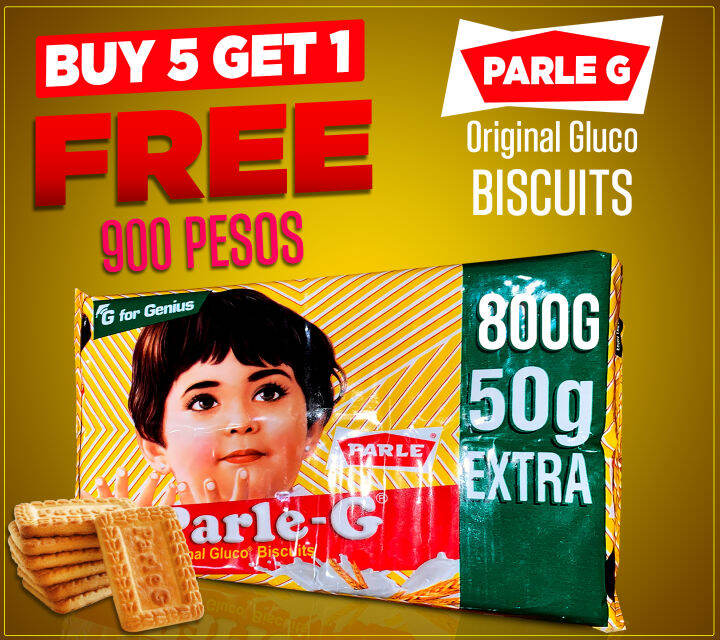 Parle G-Original Gluco Biscuits Buy 5 Get 1 Free 800g plus Extra 50g ...