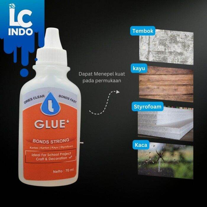 Lem gabus styrofoam / lem helm / lem styrofoam cair Bening L-GLUE 70 ...