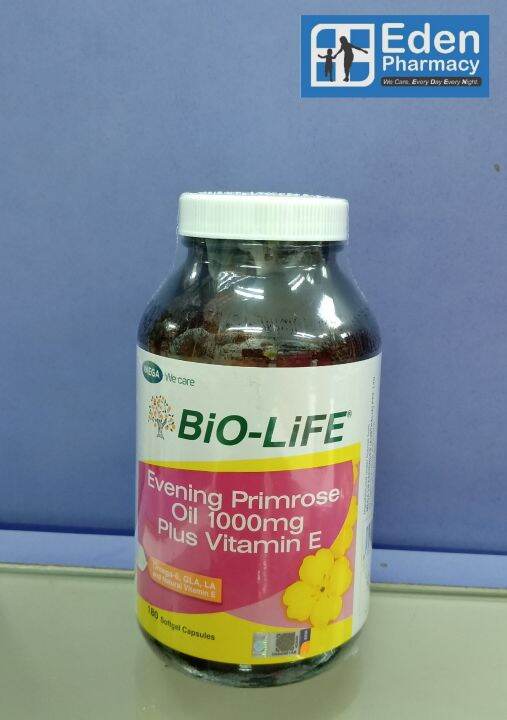 BioLife Bio Life Bio-Life Evening Primrose Oil EPO 1000mg Plus Vitamin ...