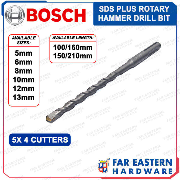 BOSCH SDS+ Rotary Hammer Drill Bit SDS Plus 5X 4 Cutters RBAC | Lazada PH
