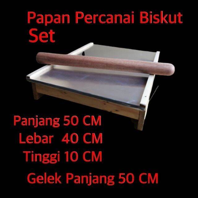 Papan Pencanai Canai Biskut Dengan Kayu Gelek Set | Lazada