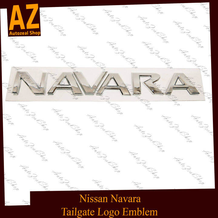 NAVARA Letters Tailgate Logo Emblem for Nissan Navara (Chrome Coated ...