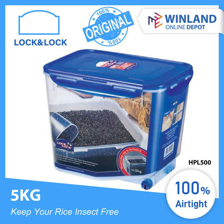 LocknLock by Winland 100% Airtight Rice Case Food Storage Container ...