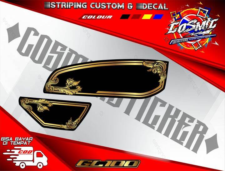 STRIPING GL STIKER HEREX RACING DECAL VARIASI STICKER MOTOR HONDA GL ...