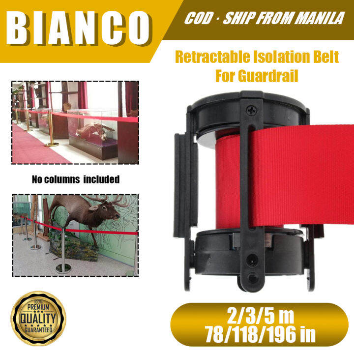 Outdoor Retractable 2/3/5M Isolation Barrier Belt Plastic Head + Nylon ...