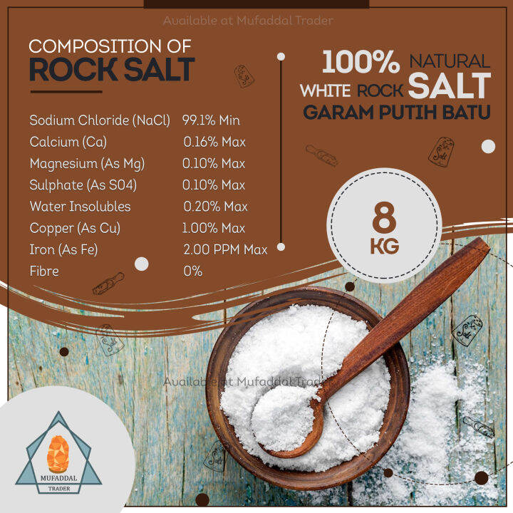 [Set of 10] 800 gm Organic and Halal Himalayan White Rock Salt ...