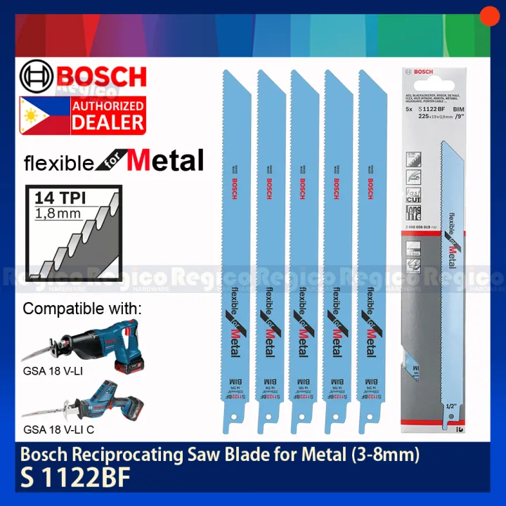 BOSCH S1122BF Reciprocating Saw Blade for Metal Bosch Accessories ...