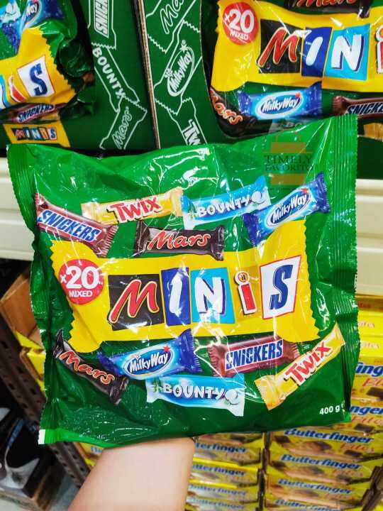 MARS Assorted Mixed Minis Snickers Bounty Milky Way Twix Chocolate ...