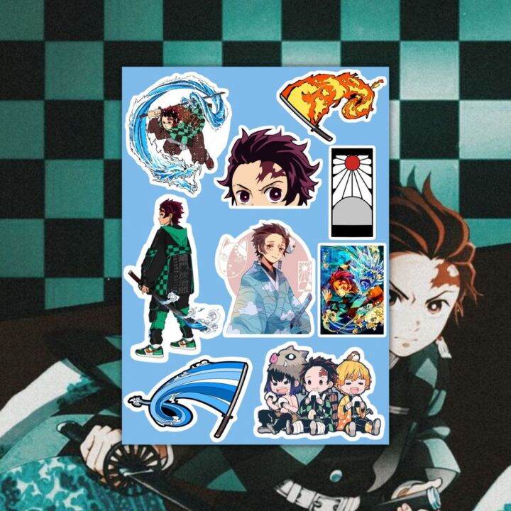 Set Sticker Kamado Tanjiro Trong Demon Slayer - Loại Decal Chống Nước ...