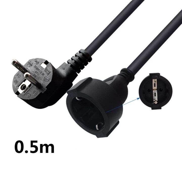 0.5M EU 4.8mm European German Plug Socket Male to Female Power ...