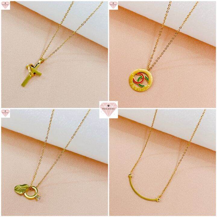 Fiona Jewelry Stainless Steel Cross ,Heart,Smile,Pearl Necklace For ...