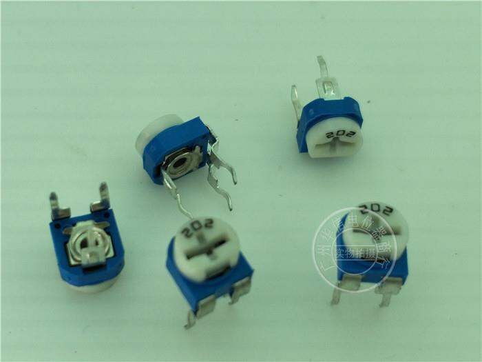 1ชิ้น (ซื้อ3แถม1) 065 Fine-Tuning Resistor Potentiometer Blue And White ...
