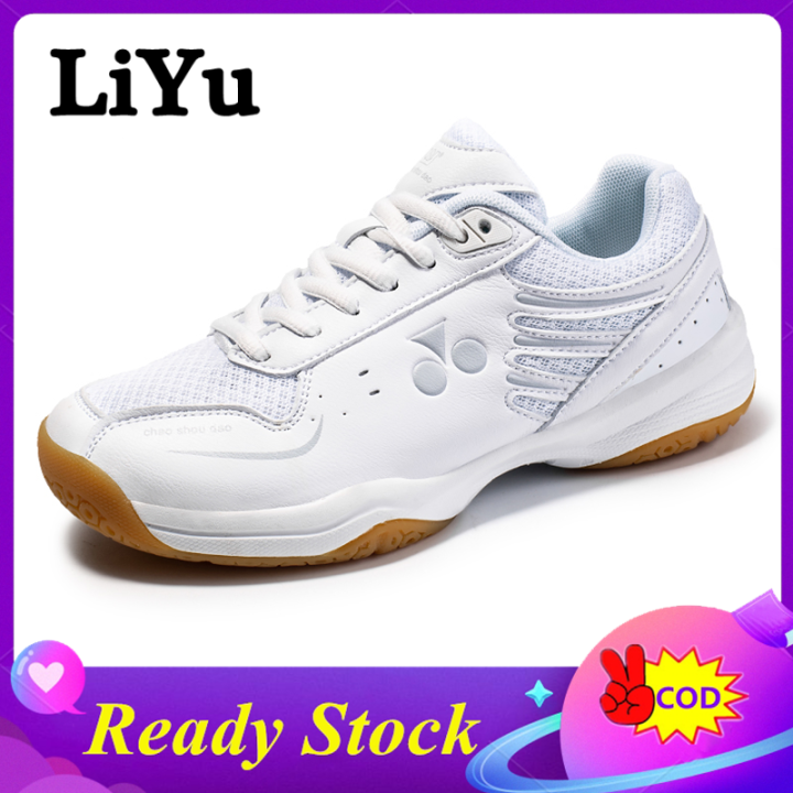 LiYu รองเท้าแบดมินตันสีขาวสำหรับผู้หญิง,รองเท้าแฟชั่นรองเท้าวิ่งระบาย ...