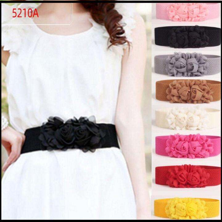 5210A ของใหม่ แฟชั่นสำหรับผู้หญิง ทุกด้าน สำหรับผู้หญิง เข็มขัดสายพาน เข็มขัดรัดเอว สายคาดเอวยาง ...