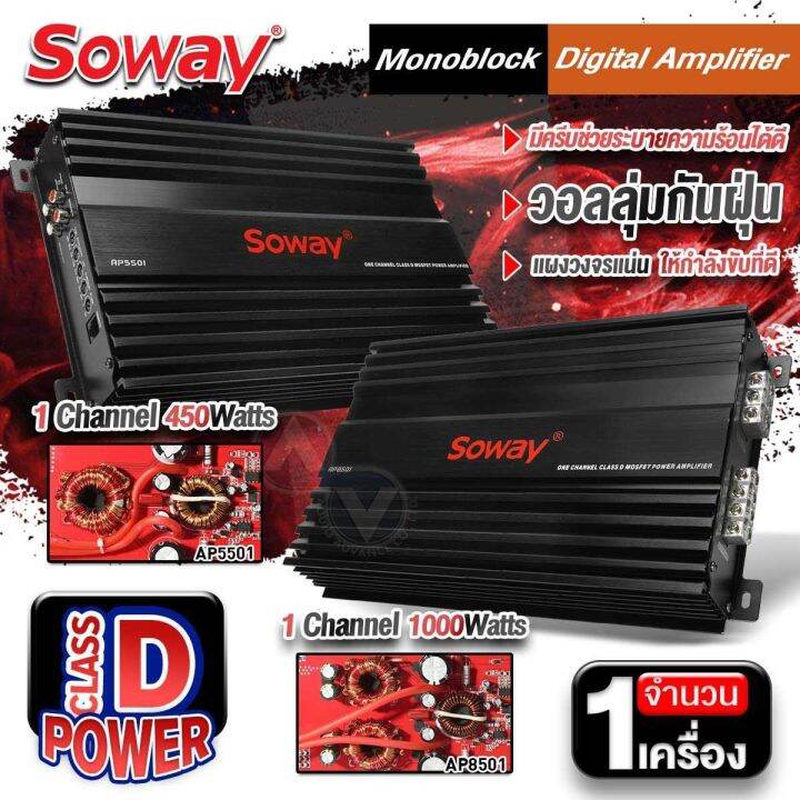 เพาเวอร์ติดรถยนต์ เพาเวอร์แอมป์ พาวเวอร์แอมป์ เพาเวอร์ขับกลาง CLASS D FULL RANGE 4CH คลาสดี 4ชา ...