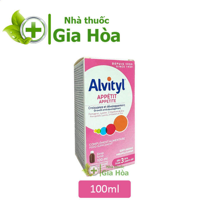 Siro Alvityl Appetit bổ sung vitamin, lysine, khoáng chất, chiết xuất ...