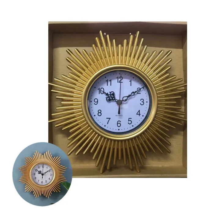 SUN CLOCK- Living Room Wall Clock Bedroom Clock Home Sun Art Decorative ...