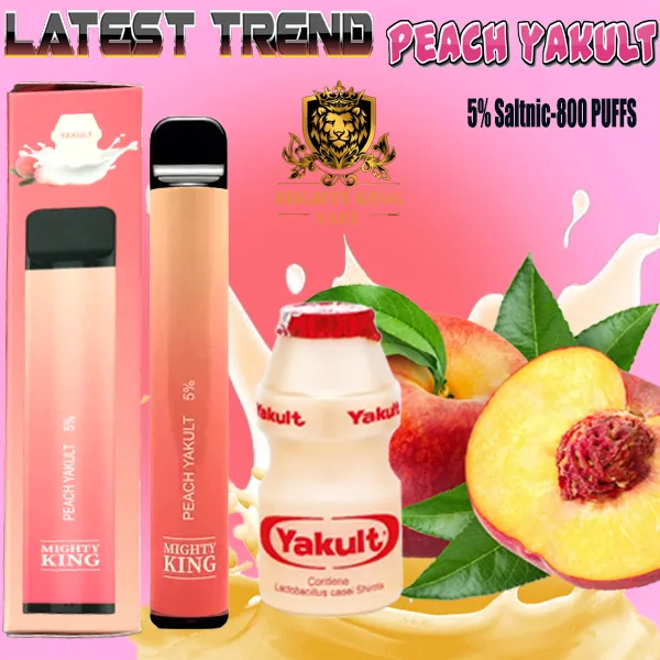 LEGIT MIGHTY KING Puff Plus smoke vapers full set (800 Puffs) (PEACH ...