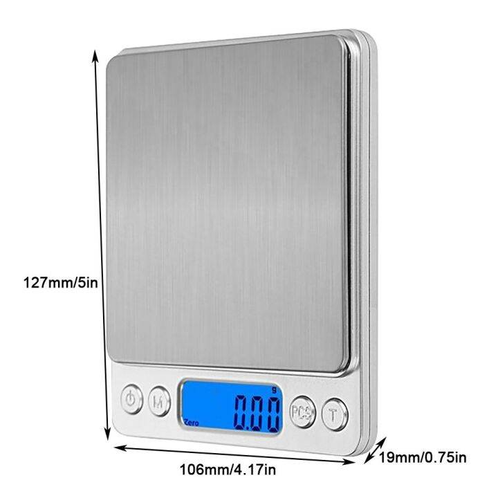0 01 0 1g Precision LCD Digital Scales 500g 1 2kg Mini Electronic Grams Weight Balance Scale for ...