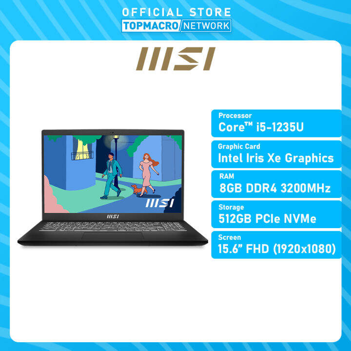 MSI MODERN 15 B12M-065MY LAPTOP (i5-1235U,Iris Xe Graphics, 8GB, 512GB ...