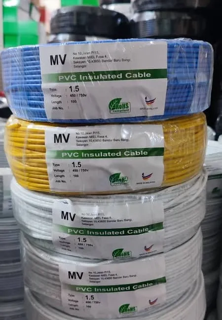 1.5mm 2.5mm PVC Insulated Wiring Housing Cable Kabel Wayar | Lazada