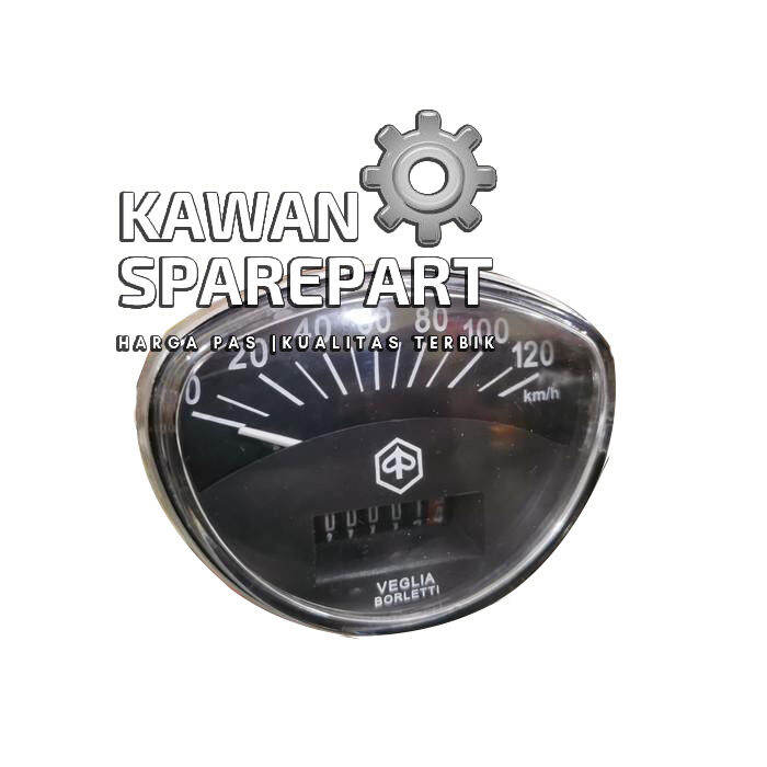 layar speedometer vespa sprint bagol hitam plus mika | Lazada Indonesia
