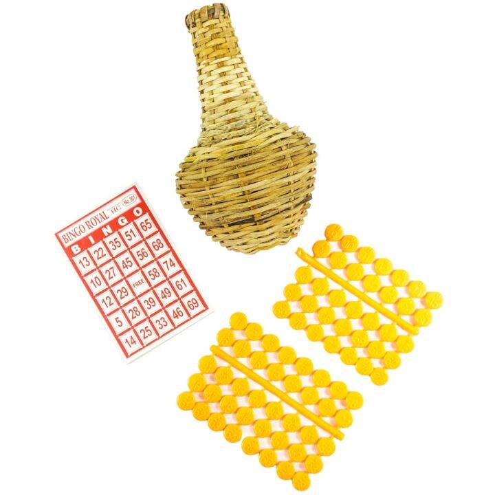 H&H Pinoy Classic Rattan Bingo Game Set with Shaker and Cards | Lazada PH