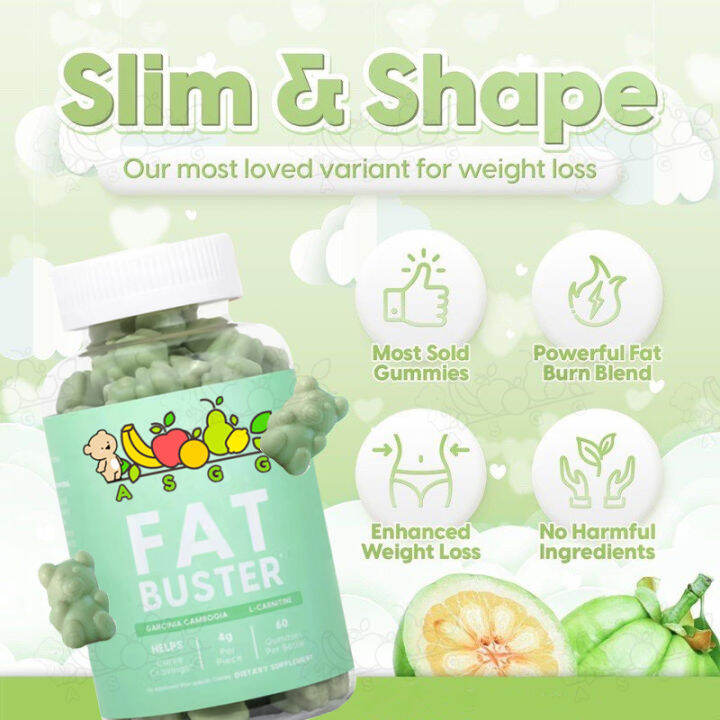 ASGG Vitamins Fat Buster Detox Chewable Gummies | Lazada PH