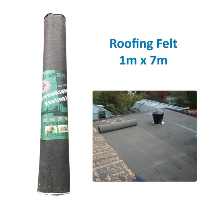 Happyhome66 7M x 1M Heavy Duty Tarred Waterproof Roofing Felt ...