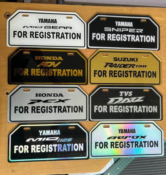 For Registration Plate Acrylic 3mm for All Kinds of Motorcycle | Lazada PH