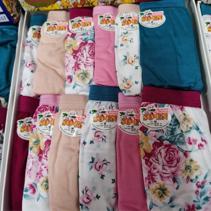 SOEN Panty Brief Women Underwear Authentic Original Print 12 pcs ...