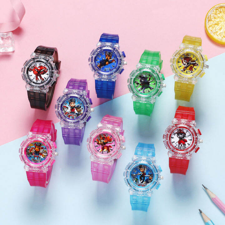 【LOVE WSJ】PAW Patrol Pattern Children LED Light Kids Watches for Boys ...
