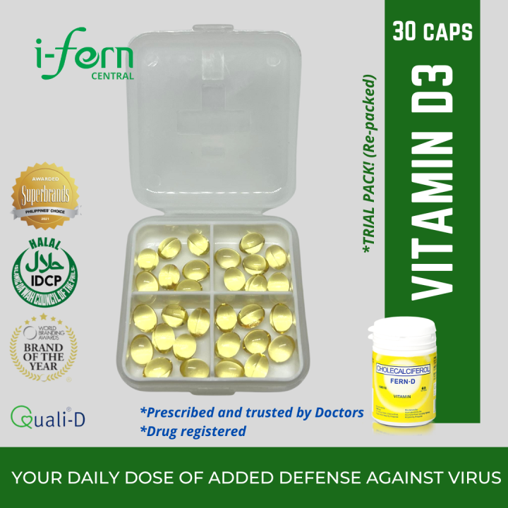 *TRIAL PACK* i-FERN/ FERN D (Vtamin D3) 30 Softgel Capsules Fern-D ...