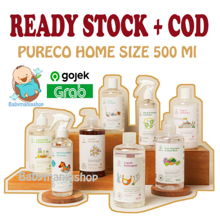 PURECO HOME SIZE 500ml Liquid Detergen Bottle and Dish Wash Vegetable ...