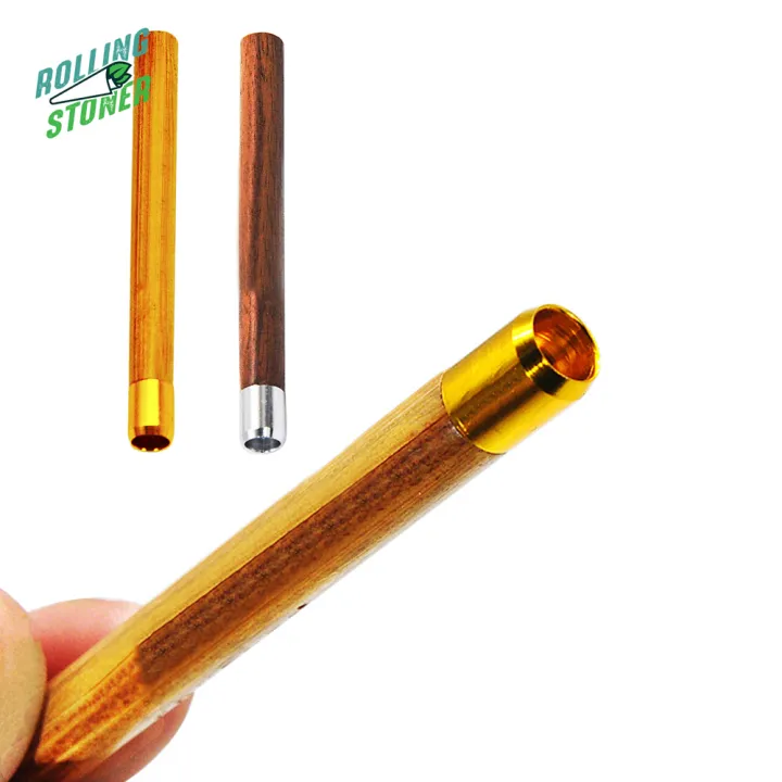 Rolling Stoner Reusable 1 Pcs 110MM Natrual Wood One Hitter Tube Bat ...
