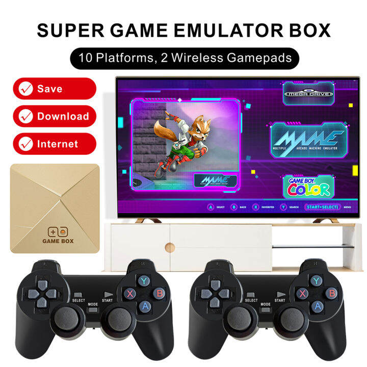 Game box Android HD 4K Super Console Video Gamebox 50+ Emulator 40000+ Retro Games with TV Box 9 ...