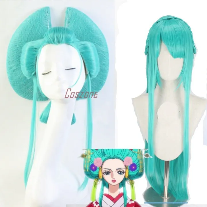 Anime Kozuki Hiyori Komurasaki Blue Women Cosplay Wig Halloween Costume ...