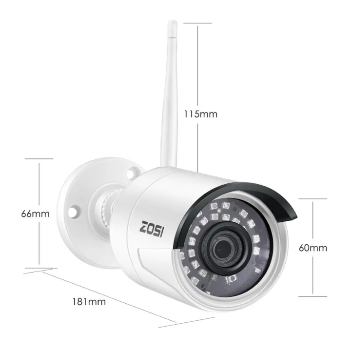 ZOSI 1080p HD 2.0MP Wireless IP Network Camera Weatherproof Outdoor cc ...