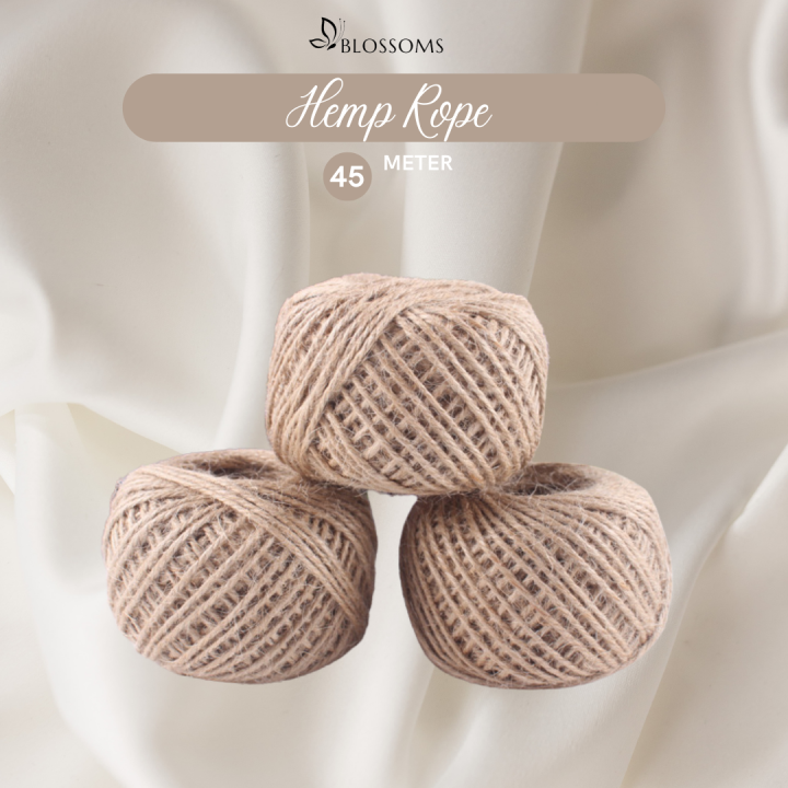 [MY Ready Stock] 45M HEMP ROPE STRING Wrap Gift Packaging Decoration ...