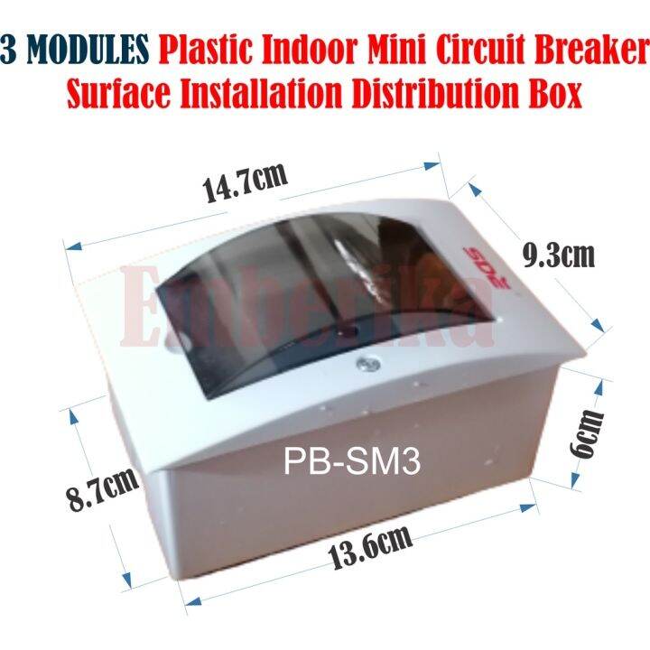 COD 3 Modules Plastic Indoor Surface Installation Distribution Box for ...